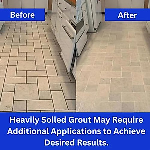 Clean-eez Grout Cleaner 2 Pack with Free Stand-Up Brush - Stain Remover Heavy-Duty Scrubber - Bathroom Shower Ceramic Porcelain - Easy Control Flip Top Cap - 32 oz.