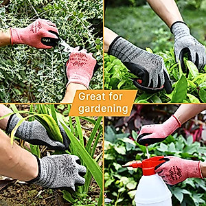 Nimalpal 6 Pairs Gardening Gloves for Women Men Breathable Work Gloves Garden Gloves with Super Grip, Multi-purposes Gloves