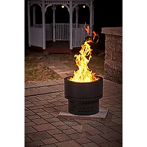 Flame Genie FG-19 Portable Smoke-Free Inferno Wood Pellet Fire Pit, USA Made, 19" Diameter, Black