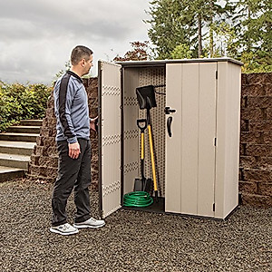 Lifetime 60280 Vertical Storage Shed, Desert Sand