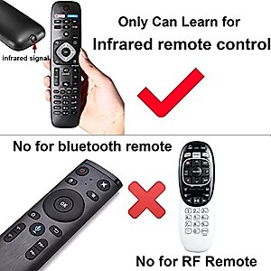 Universal Big Button Easy Simple TV Remote Control for Elderly Senior, Learning Remote Control Only for IR Remote Control
