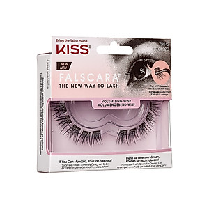 KISS Falscara DIY Eyelash Extension Volumizing Wisps - Featherlight Synthetic Reusable Artificial Eyelashes Pack of 10 Mini Lash Clusters for that Authentic Eyelash Extension Look