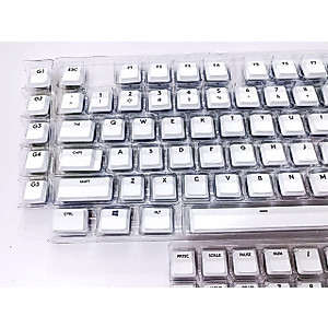 wj forG915 Full Set of 109/87 Keycaps Replacement G915/G913/G815/G813 TKL RGB Gaming Mechanical Keyboard (109 Keys White G915)