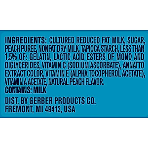 Gerber Yogurt Melts Freeze-Dried Yogurt Snack made with real fruit, Peach, 1 oz