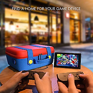 XCSOURCE Carrying Case for Nintendo Switch OLED, Cute and Deluxe, Protective Hard Shell Carry Bag for Nintendo Switch OLED Console & Accessories(Red)