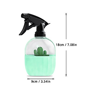 Andiker Water Spray Bottle, 500ml Decorative Watering Can for Indoor Plants Plastic Mister Spray Bottle with Adjustable Nozzle 2 Ways Spray Bottle for Plants for Gardening (Green)