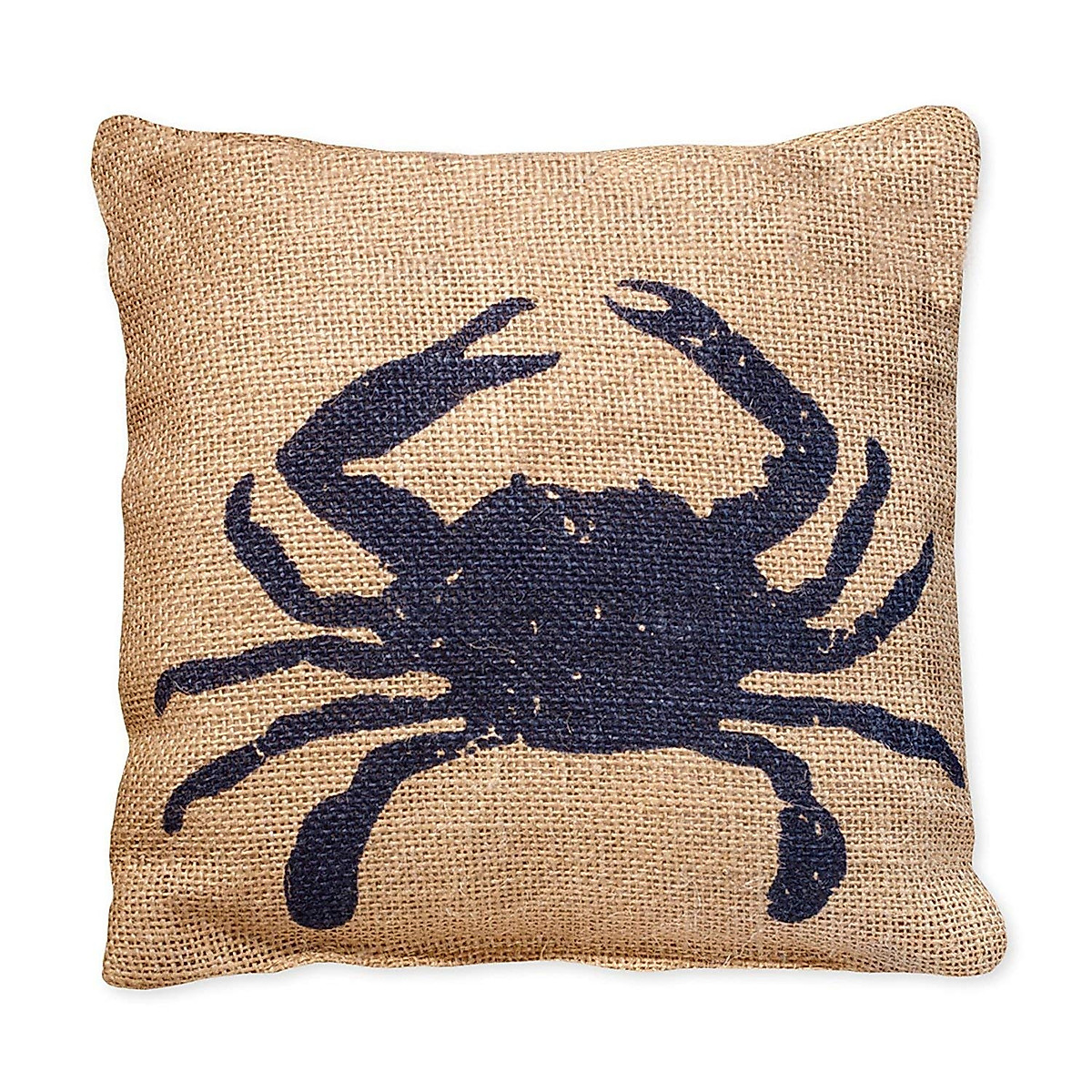 Small Burlap Crab Pillow (8x8")