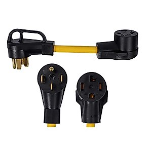 ONETAK NEMA 14-50P to 14-30R 120V/240V 50 Amp 4 Prong Male Plug to 30 Amp 4 Prong Female Outlet Receptacle Welder Dryer Generator RV EV Charger Power Cord Adapter