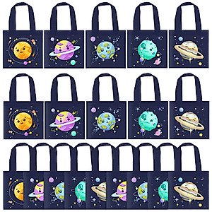 BANBALLON 20 PCS Outer Space Party Favor Bags Space Gift Bags Treat Gift Bags for Kids Galactic Solar System Birthday Party Outer Space Theme Party Baby Shower Goodie Bags Supplies (Space 01)