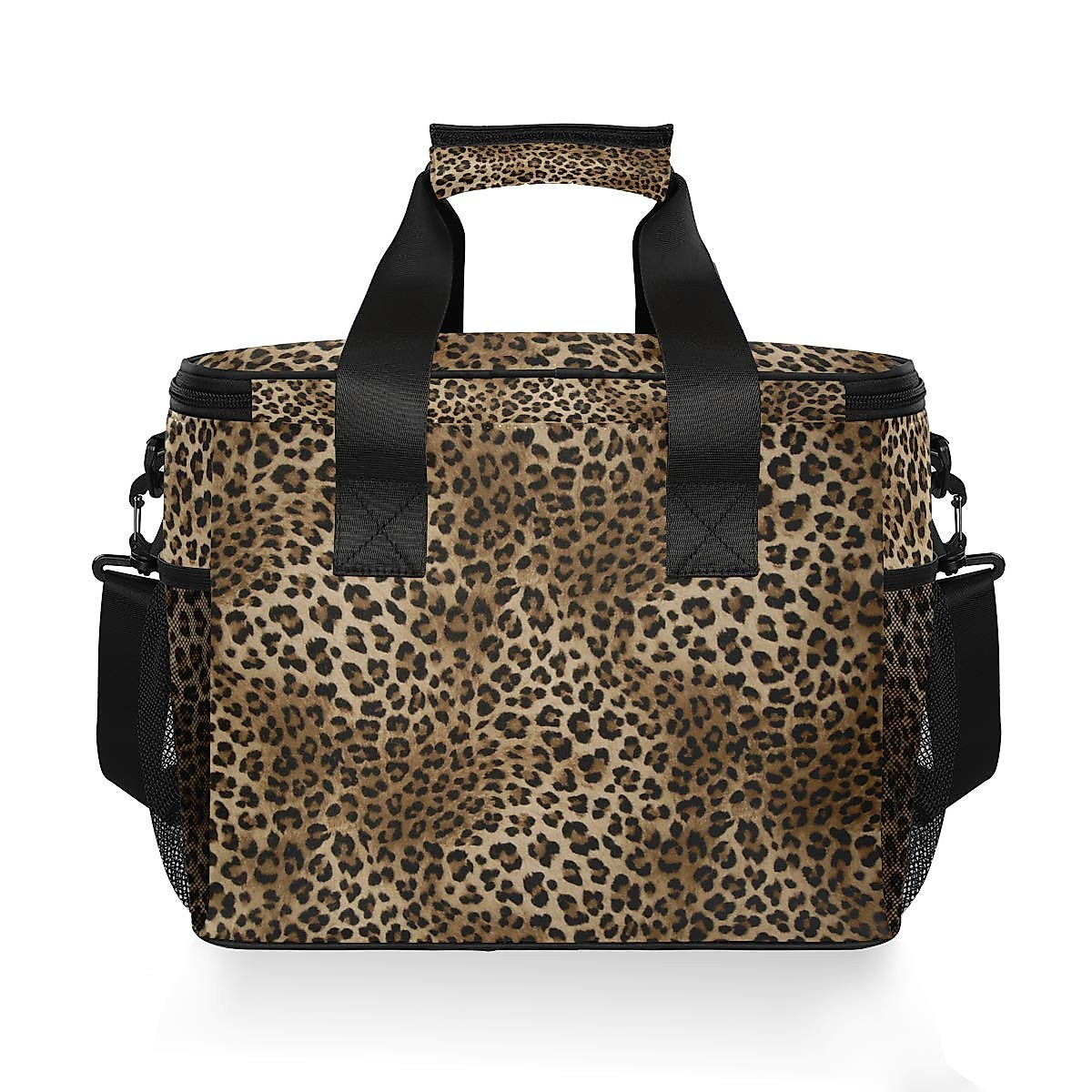 Large Lunch Bag Leopard Animal Skin Print Lunchbox Insulated Cooler Reusable Travel Picnic Tote Bag Ice Pack for Women Men (15L)