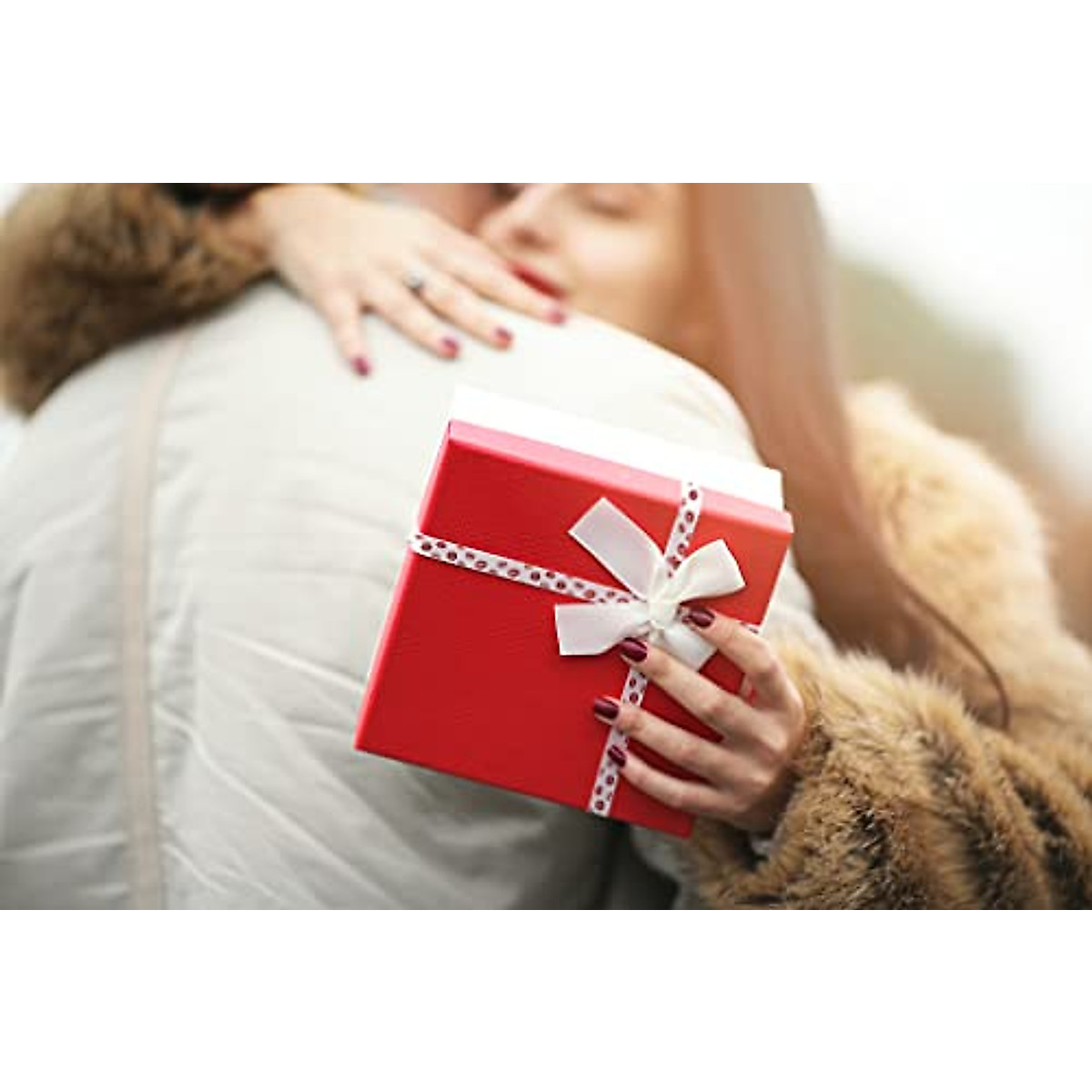 ALIBBON 9 Rolls 27 Yards 3/8" Valentine's Day Ribbon Red Ribbons for Valentines Day Decor, Love Decorative Grosgrain Satin Ribbon for Wedding Valentine's Day Gift Wrapping Bows Crafting Supplies