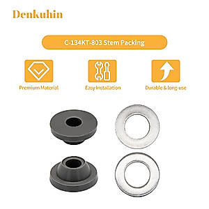 Denkuhin C-134KT-803 Stem Packing Kit Compatible with Wall Hydrant & Prier Model C108 hot and Cold, Replacement for Prier C-134/135/144/154-2 Packs