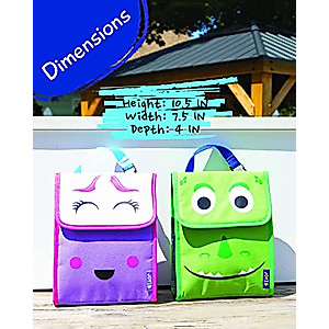 JOY2B Kids Lunch Bag - Insulated Unicorn Lunch Bag Kids with Water Bottle Holder - Reusable Snack Bags for Boys and Girls, Lunch Box Kids Perfect for School Camp Travel - Unstoppable Unicorn