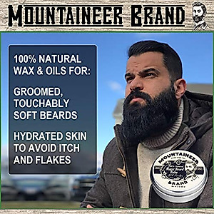 Mountaineer Brand Beard Grooming Kit for Men | Beard Oil, Conditioning Balm, Wash, Brush | Mustache Growth Essentials | WV Citrus & Spice Scented