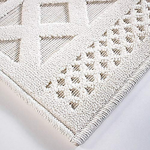 Orian Rugs Coastal Diamond Area Rug, 5 ft 2 in x 7 ft 6 in, Ivory