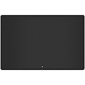 Sanbege Under Sink Mat Liner 34" x 22", Kitchen Cabinet Protector Tray with Drain Hole, Multipurpose Silicone Waterproof Mat for 36" Cabinet or Crafting, Pet Bowls, Floor Organization (Black)