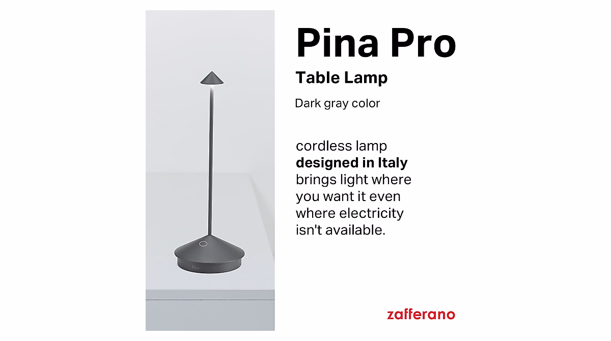 Zafferano Pina Pro Rechargeable Table Lamp - Indoor/Outdoor