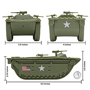 BMC WW2 USMC Amtrac LVT - 1:32 Amphibious Vehicle for Plastic Army Men