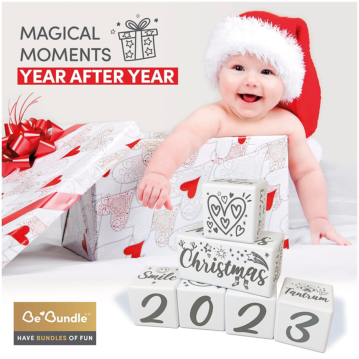 Luxury, Designer Baby Milestone Blocks for Baby boy or Girl. 8 Premium Baby Monthly Blocks to Capture More Special Memories - 18 Celebrations, All Birth Weights/Ages & Every Year from 2023-2123!!!