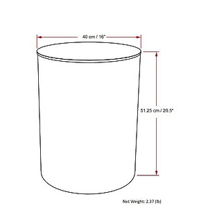 SIMPLIHOME Curtis Industrial 16 inch Wide Metal Cylinder Accent Table in Ombre Black/ Gold, Fully Assembled, End, Bedside Table and Nightstand, for the Living Room and Bedroom