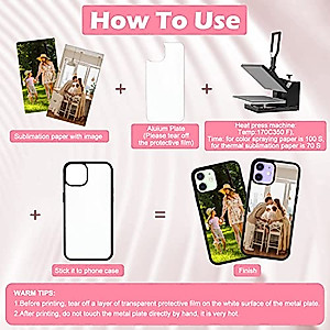 Nubaka 6 Pieces iPhone 12 Mini Sublimation Blank Case，Printable iPhone 12 Mini Sublimation Case for DIY Customize Heat Press Rubber Protective Case,Handicraftsman, Self-Employed and Businessman