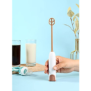 DOOBAANN Handheld Electric Baby Formula Mixer,Handheld Drink Mixer (White)