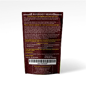 1 Pack Of Burgundy Henna Hair & Beard Color/Dye 100 Grams - Natural Hair Color, Plant-based Hair Dye - The Henna Guys