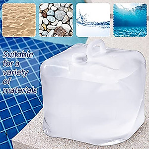 Universal Pool Weight Plastic Sand Bags Waterproof Pool Steps Weights for Above Ground Pools Fillable Ladder Weight Anchor Bag Container for Swimming Entry Systems (4, 10.63 x 10.63 Inches)