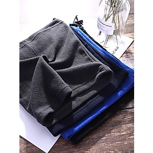 Tatuo 4 Pieces Fleece Neck Warmer Winter Scarf Multifunctional Headgear for Windproof Dust Skiing Hiking Cycling (Style 1) (Style 1)