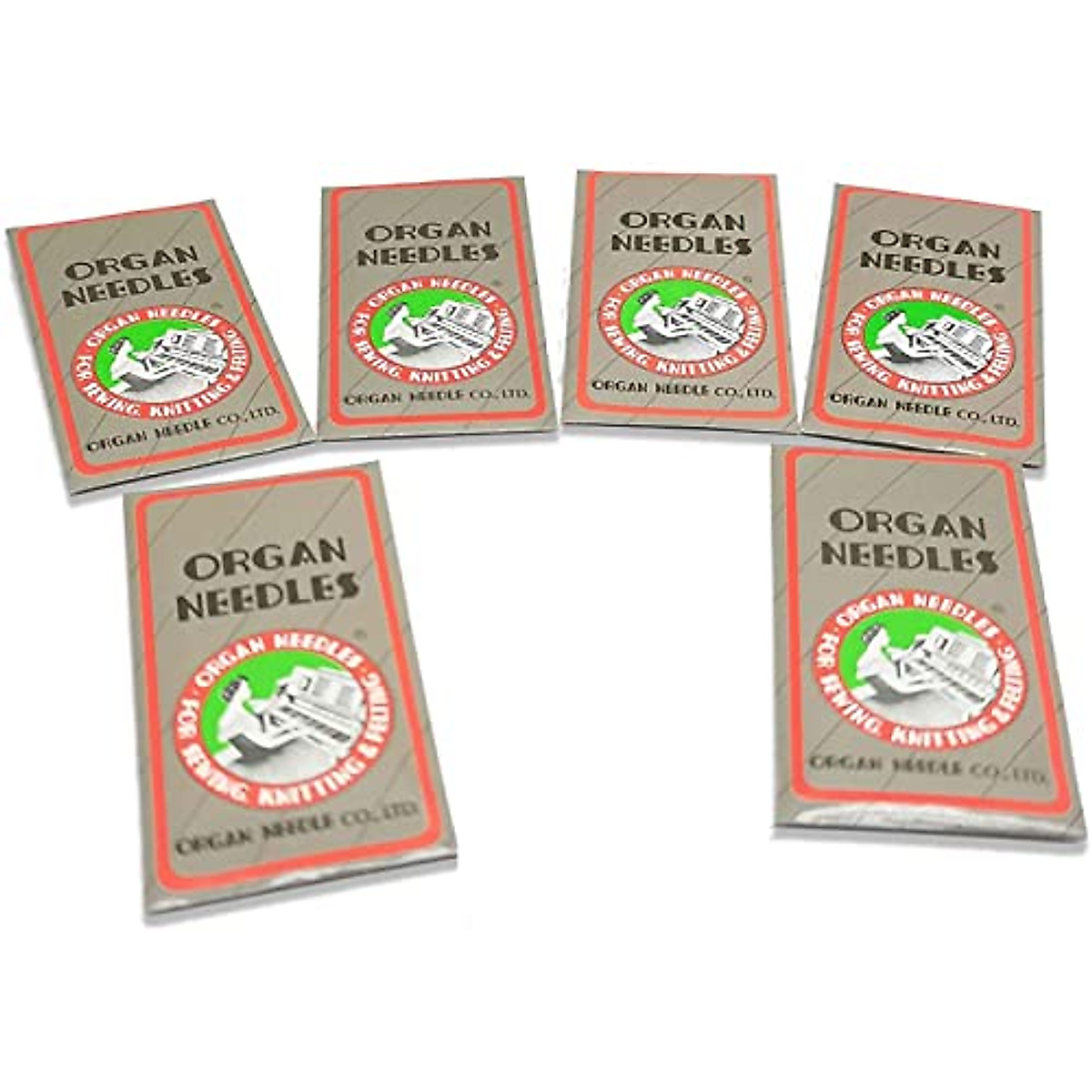 Bequilter 60pcs(10PCS Each Size) Organ Flat Shank Home Sewing Machine Needles 15X1 HAX1 130/705H Size 8,11,12,14,16,18 for Brother Singer