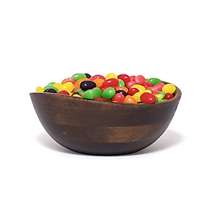 Lipper International Walnut S/4 Small Wavy Rim Bowls