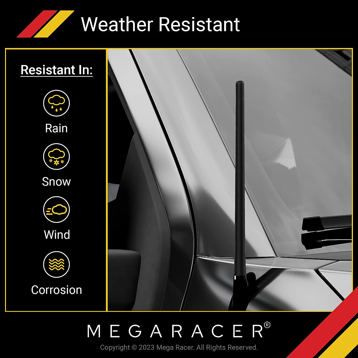 Universal Car Antenna | for Truck Antenna | Ford F150 Antenna | Short Antenna | Car Antenna Replacement | Car Audio & Video Antennas | Jeep Wrangler Antenna Short Auto Antenas para Carros | Rubber 7"