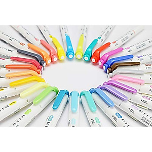 Zebra Pen 78525 Mildliner Double Ended Highlighter Set, Broad and Fine Point Tips, Assorted Ink Colors, 25-Pack