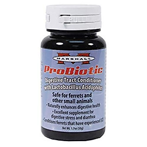 Marshall Pet Products Natural Probiotic Pet Digestive Tract Conditioner Supplement Eases Digestive Stress, ECE and Diarrhea in Ferrets and Small Animals, 1.7 oz