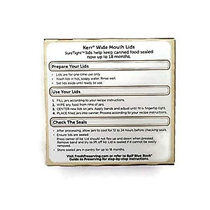 Kerr Wide Mouth Jar Lids, Set of 12