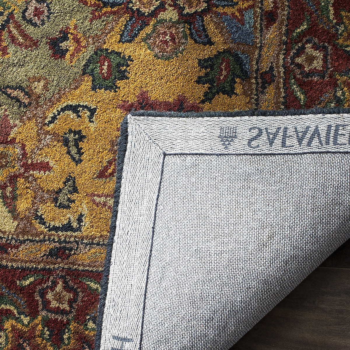 SAFAVIEH Heritage Collection Area Rug - 6' x 9', Multi & Burgundy, Handmade Traditional Oriental Wool, Ideal for High Traffic Areas in Living Room, Bedroom (HG911A)