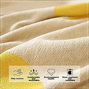 Meekid Yellow Flower Soft Blanket Sofa Covers for 3 Cushion Couch - Ultimate Comfort