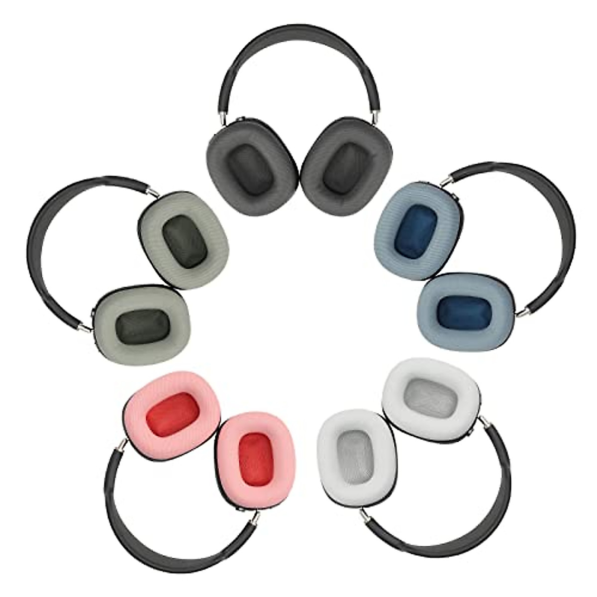 Damex Replacement earpads for Apple airpods max Headphone, Protein Leather Ear Cushion (Gray)