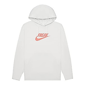 Nike Giannis Freak Pullover Hoodie Mens Size - X-Large White/Magic Ember