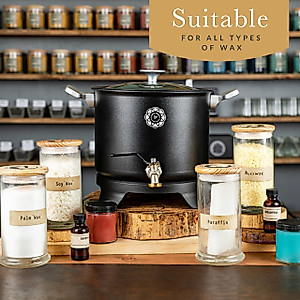 Craft & Venture Wax Melter for Candle Making - Candle Wax Melting Pot Holds 7qts (14lbs) of Wax – Soap Melter for soap Making Supplies - Easy Pour Candle Maker for Candle Making Supplies