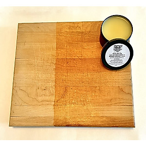 Wood Butter Cutting Board Wax - 8 oz - Conditioner for Butcher Block and Wooden Kitchen Tools. Macy;s Place Food Grade Mineral Oil and Beeswax for Wooden Tools. Support Animal Rescue
