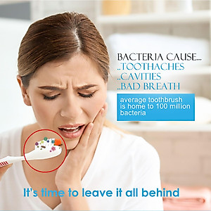 TAISHAN UV Toothbrush Case Sanitizer，Rechargeable Portable Mini Toothbrush Holder with Mirror,Kills 99.9% of Germs，Fits All Toothbrushes for Electric and Manual,Safety Feature for Home and Travel