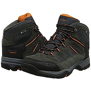 HI-TEC Men's Wide Fit Bandera II Water Proof Mens Boots in Charcoal/Graphite/Burnt Orange in Size UK 8 (EU 42/US 9)