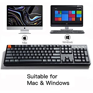 Keychron K10 Full Size Layout 104-Key Wireless Mechanical Keyboard, Hot-Swappable RGB Backlight with Gateron G Pro Brown Switch Aluminum Bluetooth/Wired Gaming Keyboard for Mac Windows