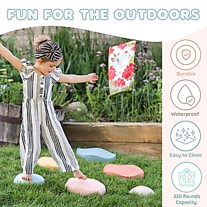 Capri & Camden Co. Balance Stepping Stones for Kids| Sensory Stepping Stones for Toddlers 1-3| Gender Neutral Set of 6 Balance Steps for Obstacle Courses