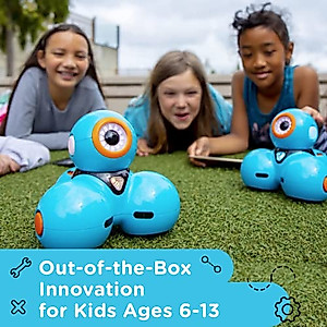 Wonder Workshop Dash Robot Wonder Pack – Coding Educational Bundle for Kids 6+ – Free STEM Apps with Instructional Videos - Launcher Toy, Sketch Kit Drawing, Gripper Building