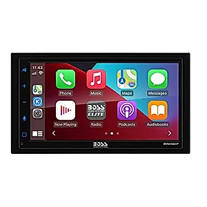 BOSS Audio Systems Elite BV800ACP Car Multimedia Player with Apple CarPlay - Android Auto Double Din Car Stereo, 6.75 Inch LCD Capacitive Touchscreen Bluetooth MP3 USB A/V in AM/FM Receiver, Steering