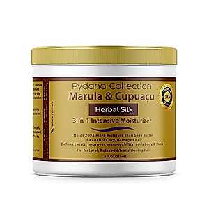 Pydana Collection Moisture LOC Kit | Intensive Moisturizer | Curl Definer | Scalp Treatment For Normal To Light Thinning | Natural Hair Products For Women With Vitamin E | 3 Piece Kit