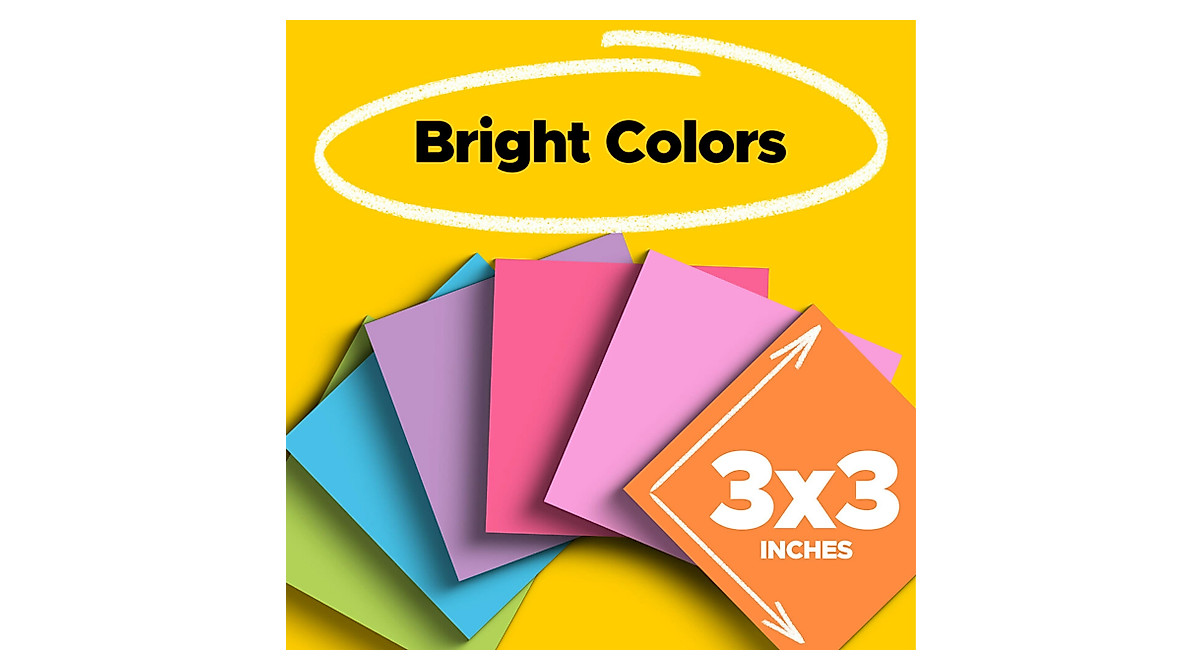 Post-it Super Sticky Notes Pack with Case - Bright Colors & 2X Power