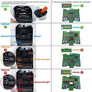 eXtremeRate White Programmable Real Metal Buttons (RMB) Version RISE4 Remap Kit for PS5 Controller BDM 010 & BDM 020, Upgrade Board & Redesigned Back Shell & 4 Back Buttons for PS5 Controller